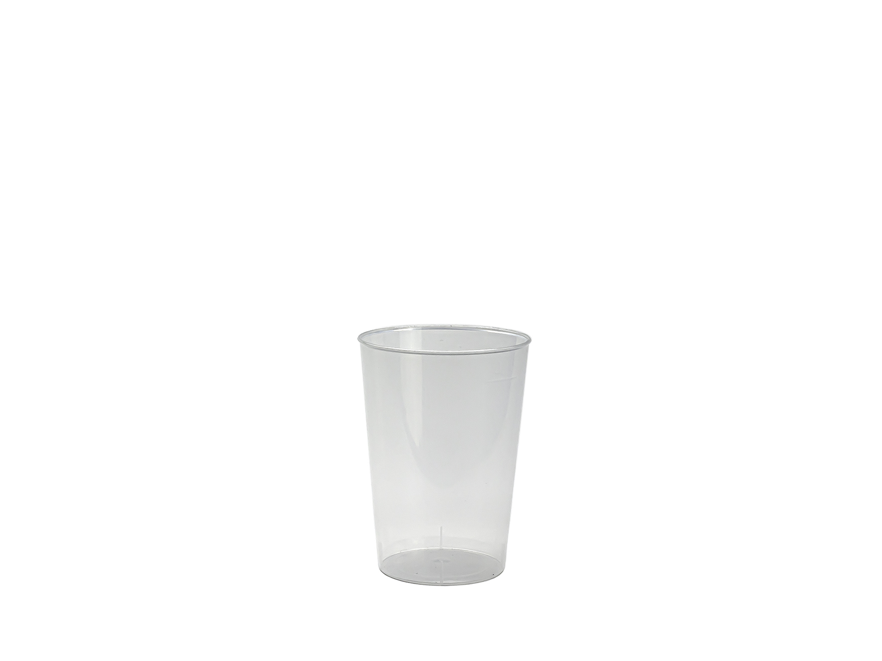 Gobelet jetable en PP, transparent, Mono-cup, 1dl | kaffee-becher.ch